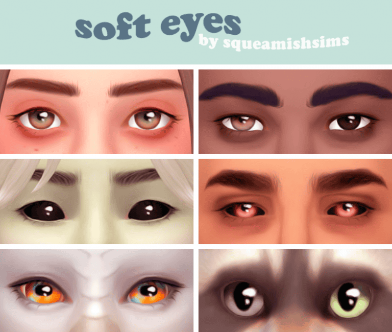 The Ultimate List of Sims 4 Eyes CC: Maxis Match, Realistic, Defaults ...