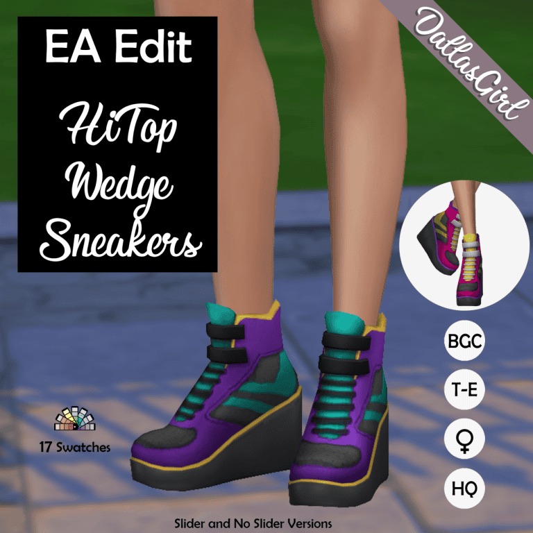 21+ Best Sims 4 CC Shoes to Add to Your CC Folder: Sneakers, Vans ...