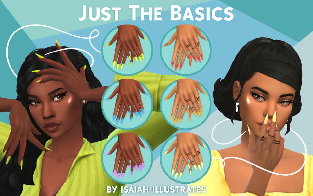 The Ultimate List of Sims 4 Nails CC (New Fingernail Polish CC For The ...