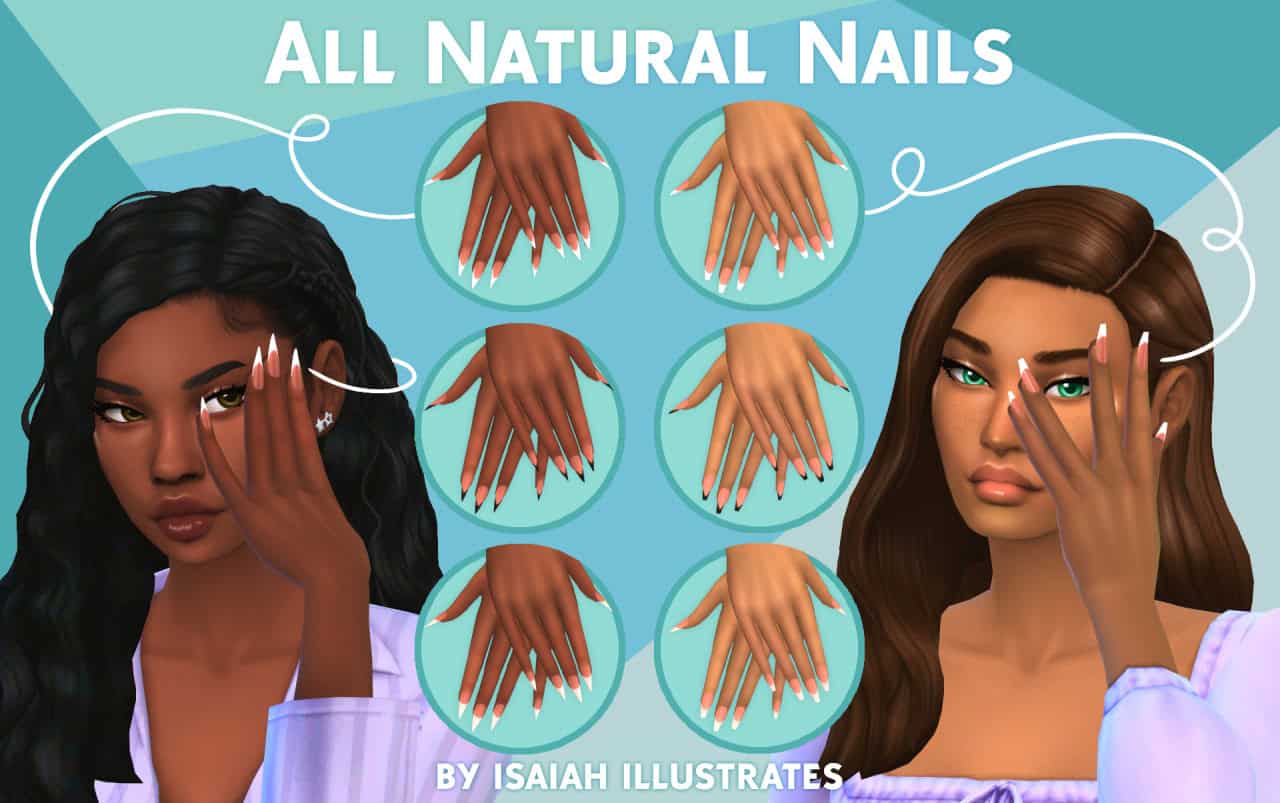 The Ultimate List of Sims 4 Nails CC (New Fingernail Polish CC For The ...