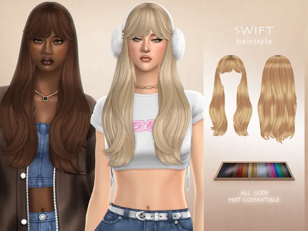 41+ Best Sims 4 Long Hair CC: Straight, Curly, Wavy, Braided, Locs, and ...