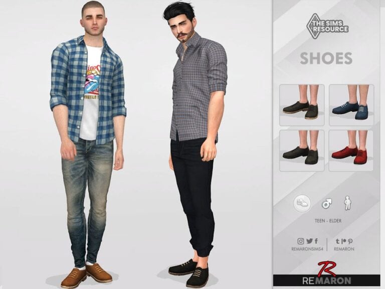 40+ Sims 4 Male Shoes CC to Transform Your Sim Into A Stylish Fashionista