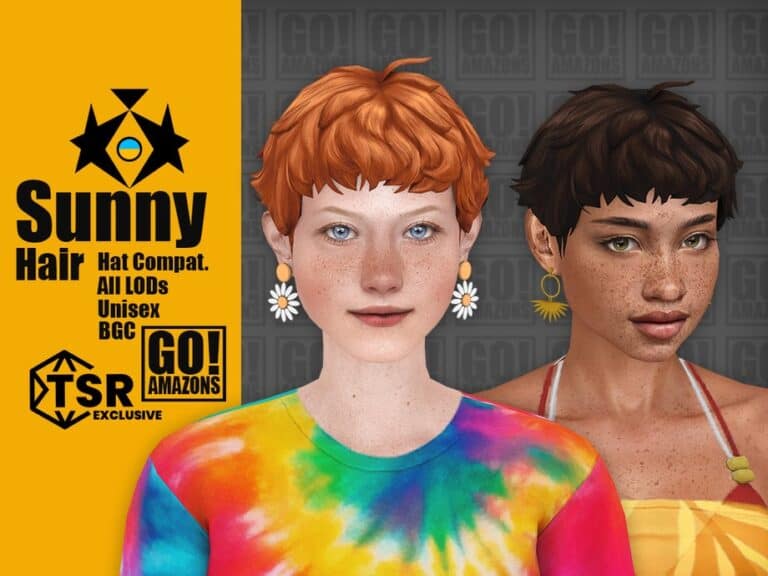 40+ Best Sims 4 Short Hair CC: Bob, Pixie, Curly, Buns, Afro, And More