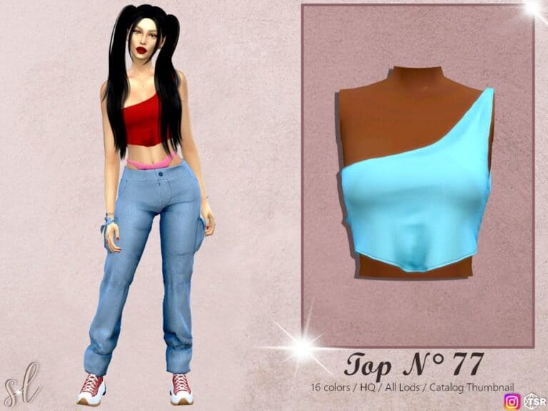 32+ Best Sims 4 Tops CC: Crop, Blouse, T-shirt, Off-shoulder, and More