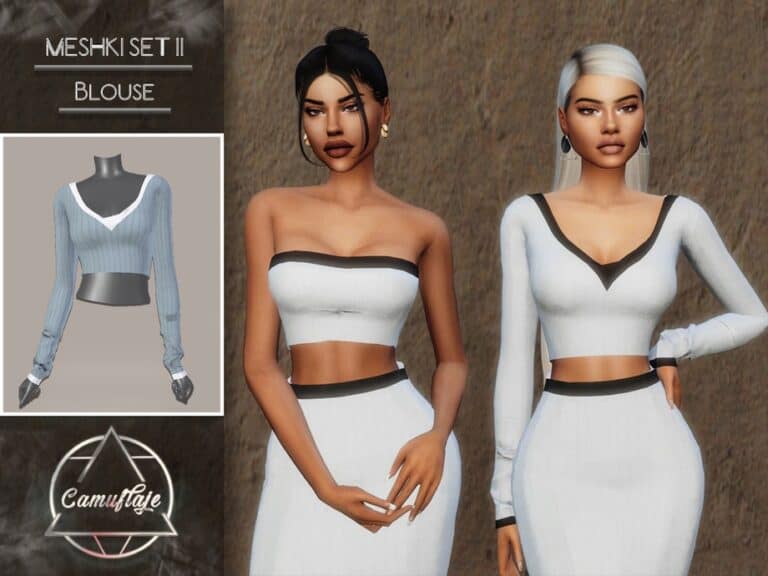 32+ Best Sims 4 Tops CC: Crop, Blouse, T-shirt, Off-shoulder, and More