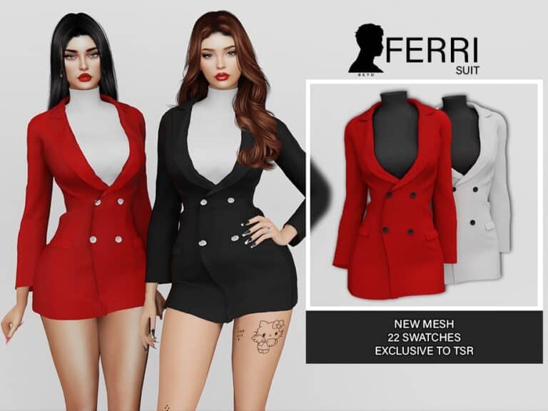 Top 25+ Sims 4 Female Suit CC for Stylish and Professional Looks