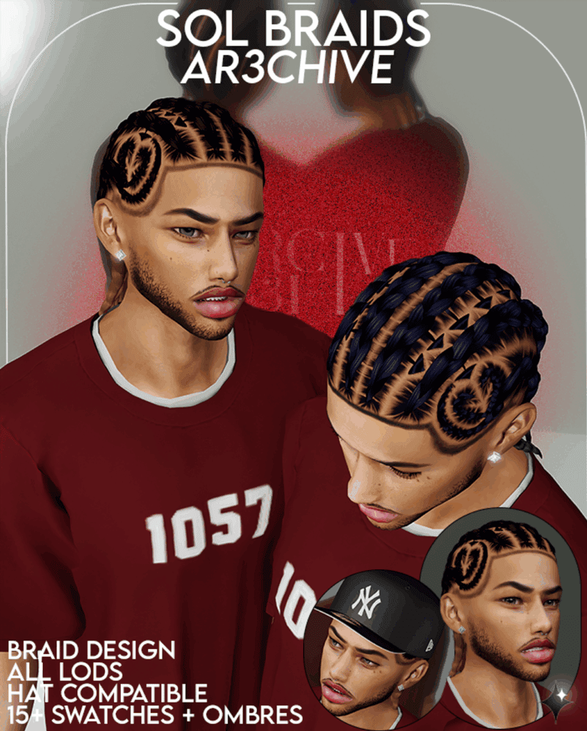 25+ Best Sims 4 Male Urban Hair Styles: Cornrows, Fades, Locs, Waves ...