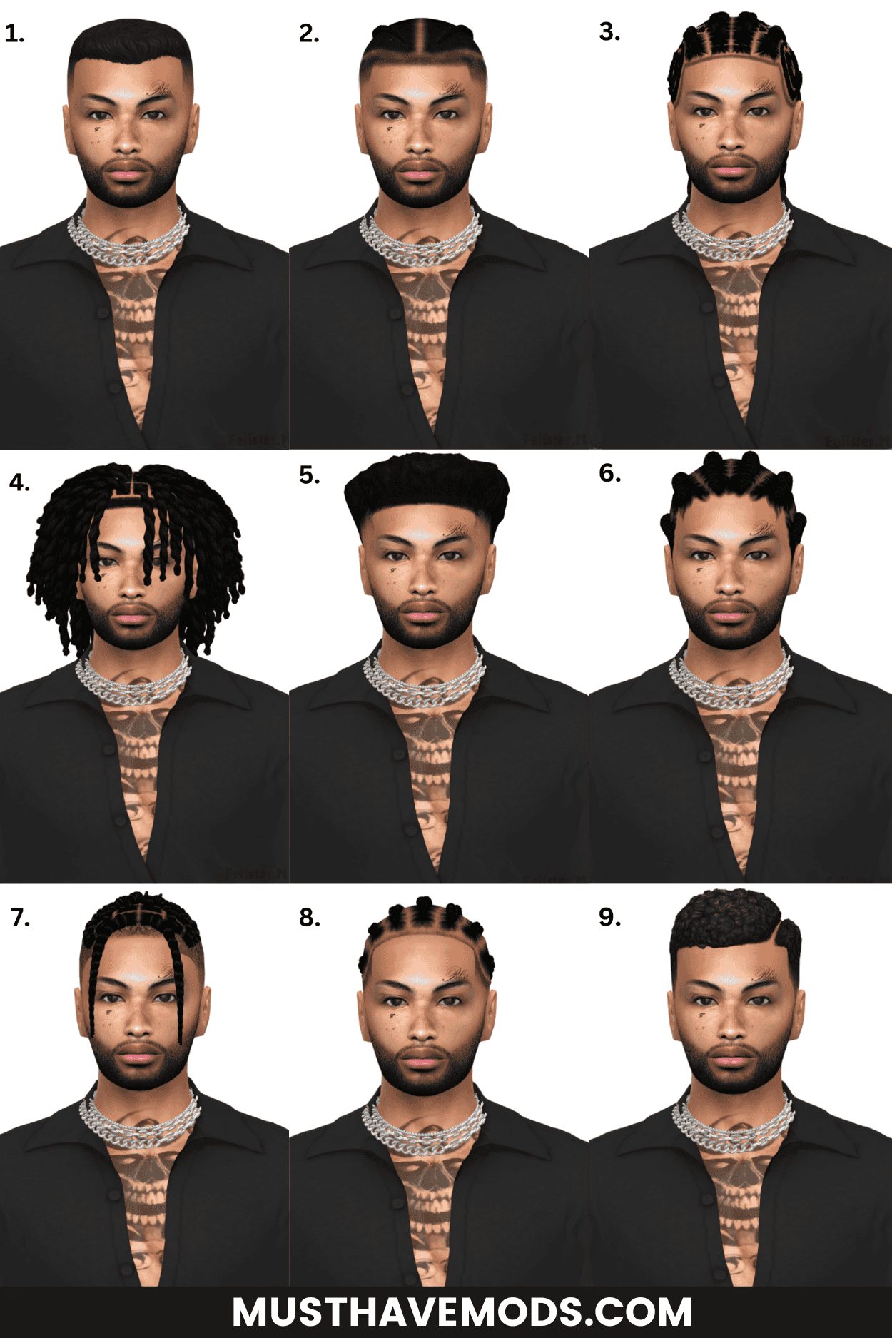 30+ Best Sims 4 CC Ponytail for Your Sims: High, Low, Side, Braided and ...