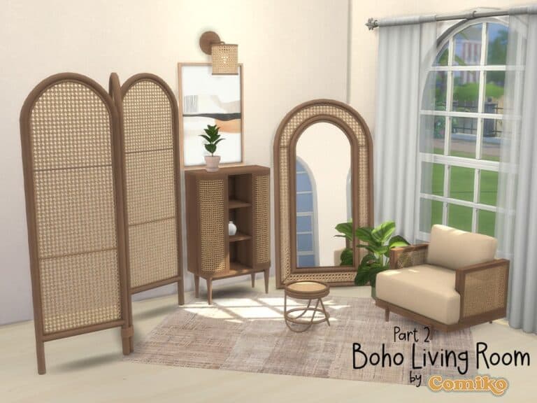 34+ Best Sims 4 Boho Furniture CC for a Chic and Cozy Home